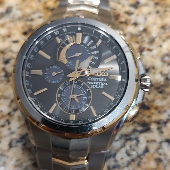 Seiko | Accessories | Seiko Coutura Perpetual Solar Watch Model V98ab0 ...